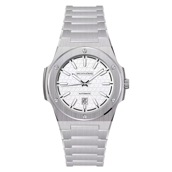 Specht & Sohne SP0022 Architekt Automatic - White Color - Steel Strap ...